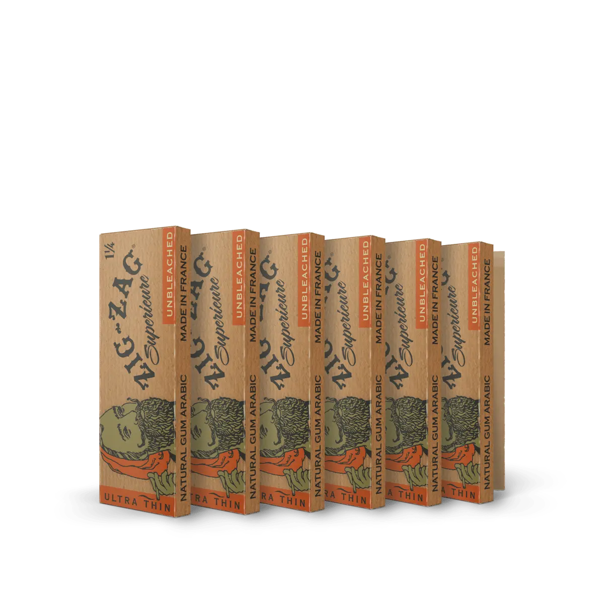 6 Pack Unbleached Papers 1 1/4 | Zig-Zag