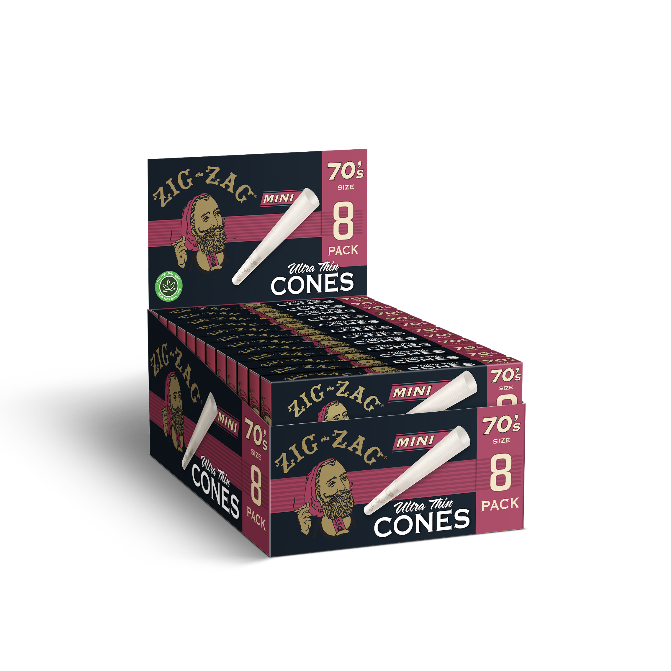 Ultra Thin Cones 70mm Minis - 8 Ct – Zig-Zag